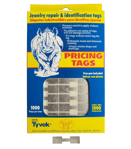 Silver Square Dumbbell Jewelry Tags – Saga Display